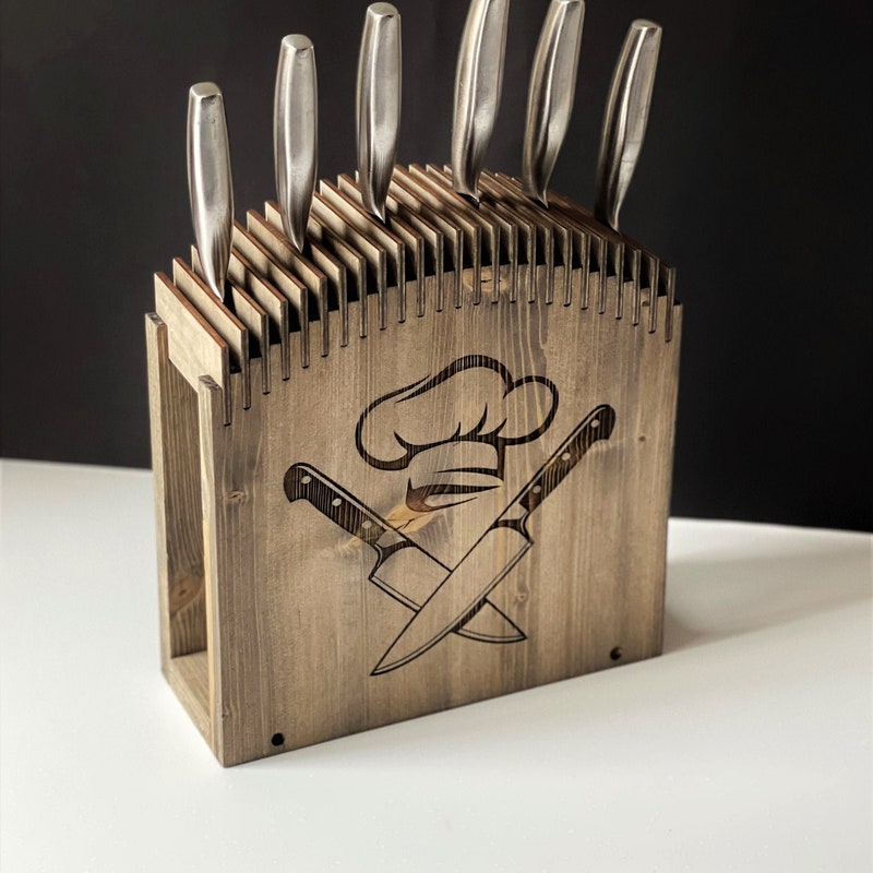 Wood Knife Block - Etsy