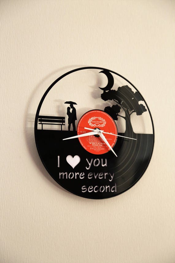 Vinyl Clock Vinyl Wall Clock Love Clock Vinyl Record Clock | Etsy