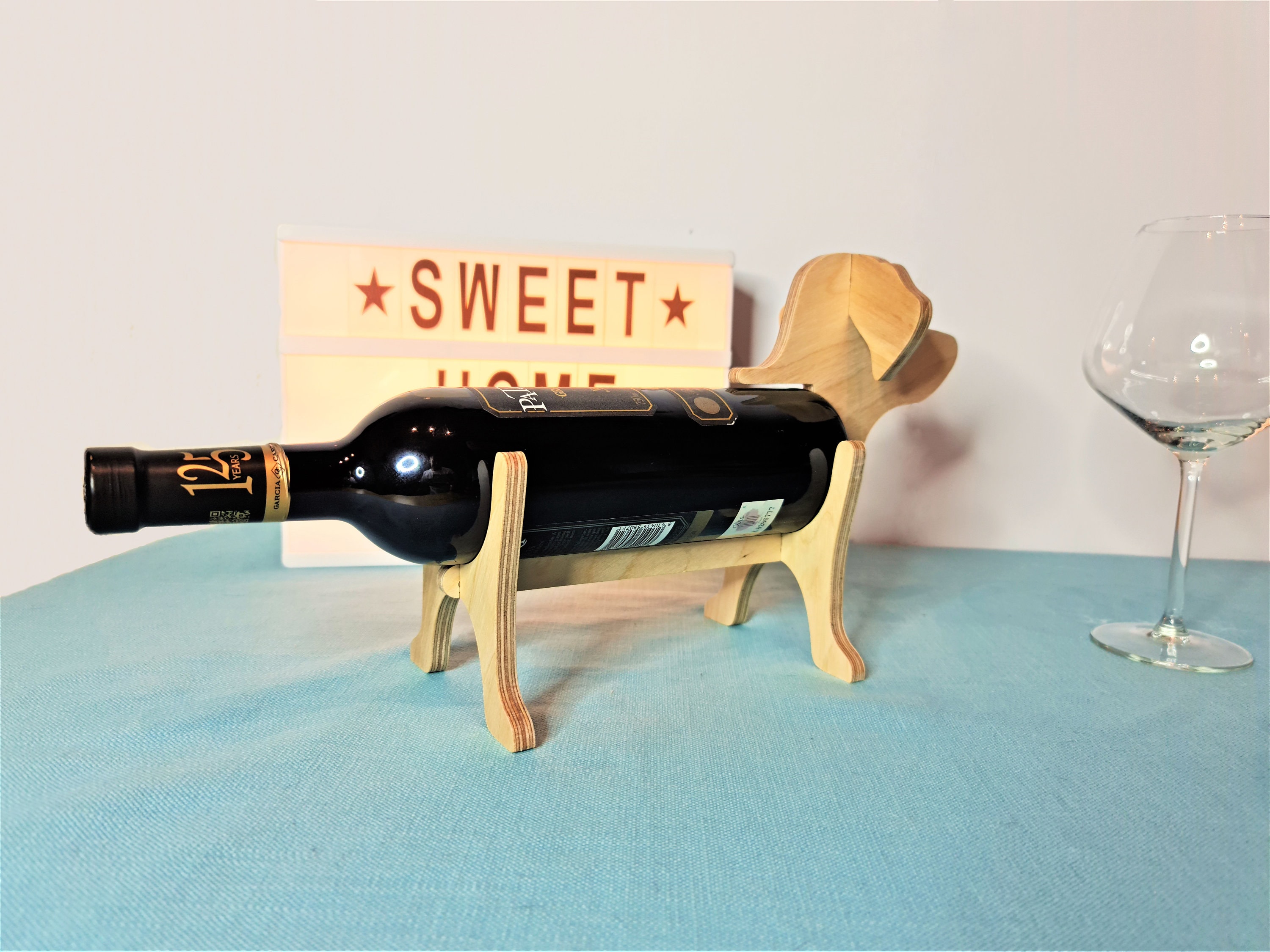 Wooden Wine Rack Wine Bottle Holder Wine Stand Wine Lover Gift Wine ...