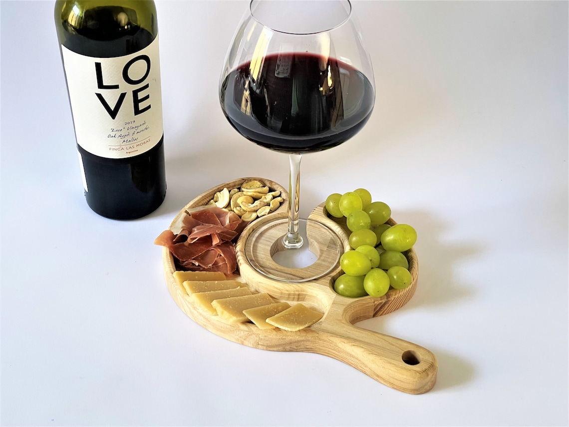 Wine glass holder Wine rack Food serving tray Appetizer plates | Etsy