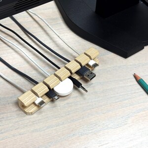 Wood Cable Organizer Cable Holder Wire Organizer Cable Management ...