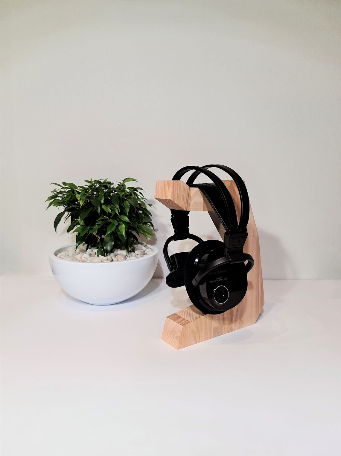 Oak Wood Headphones Stand Headphones Holder Gamer Gifts - Etsy