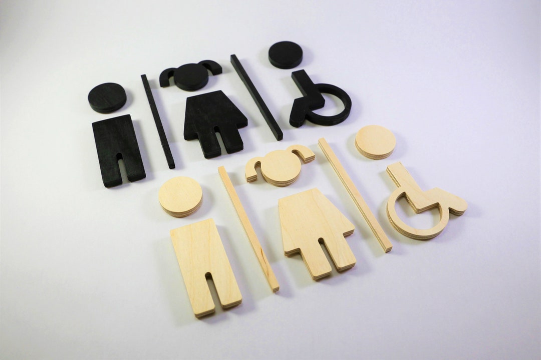 Restroom Sign Bathroom Sign WC Sign Toilet Sign Restroom Sign Wood ...