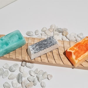 Long Soap Dish Oak Soap Dishes Soap Dish and Soap Dispenser Large Soap ...