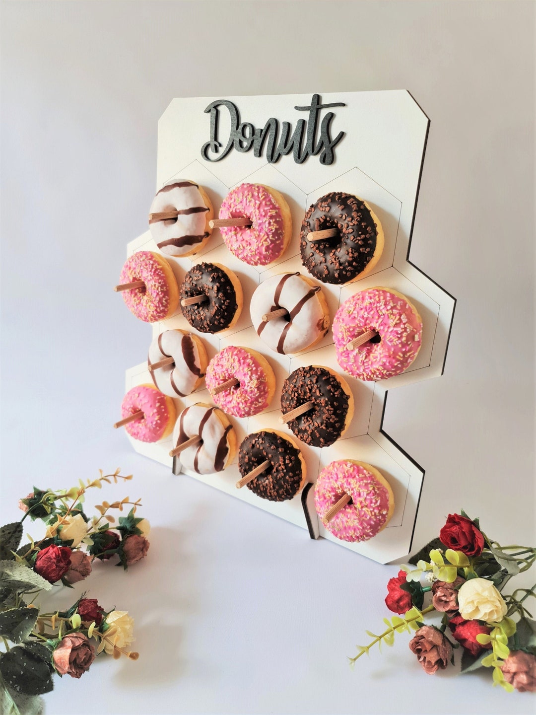 Donut Wall Wedding Decor Donut Stand Doughnut Donut Display Stand Table ...