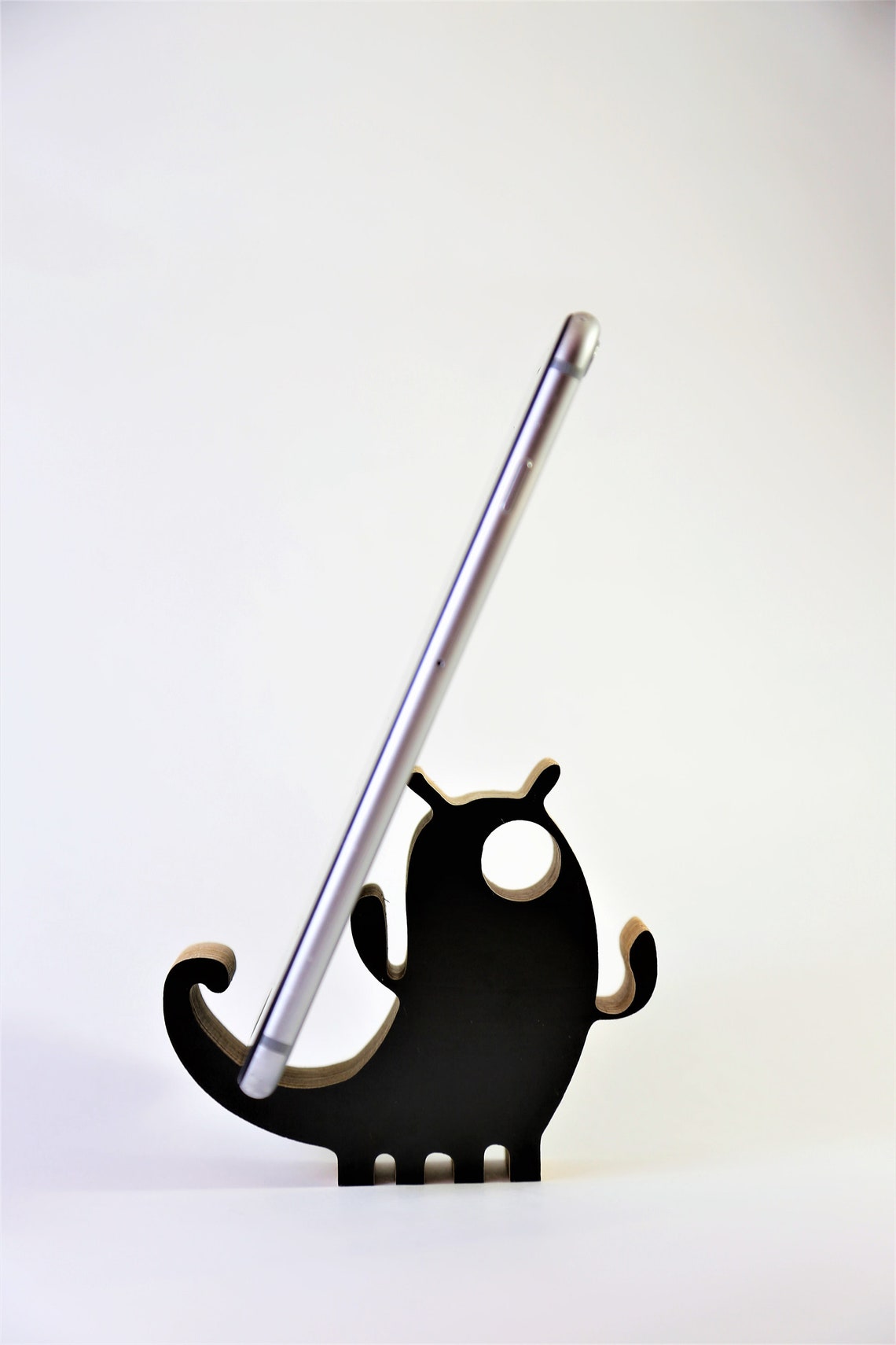 Funny Monster Mobile Phone Holder Cell Phone Stand Wooden - Etsy