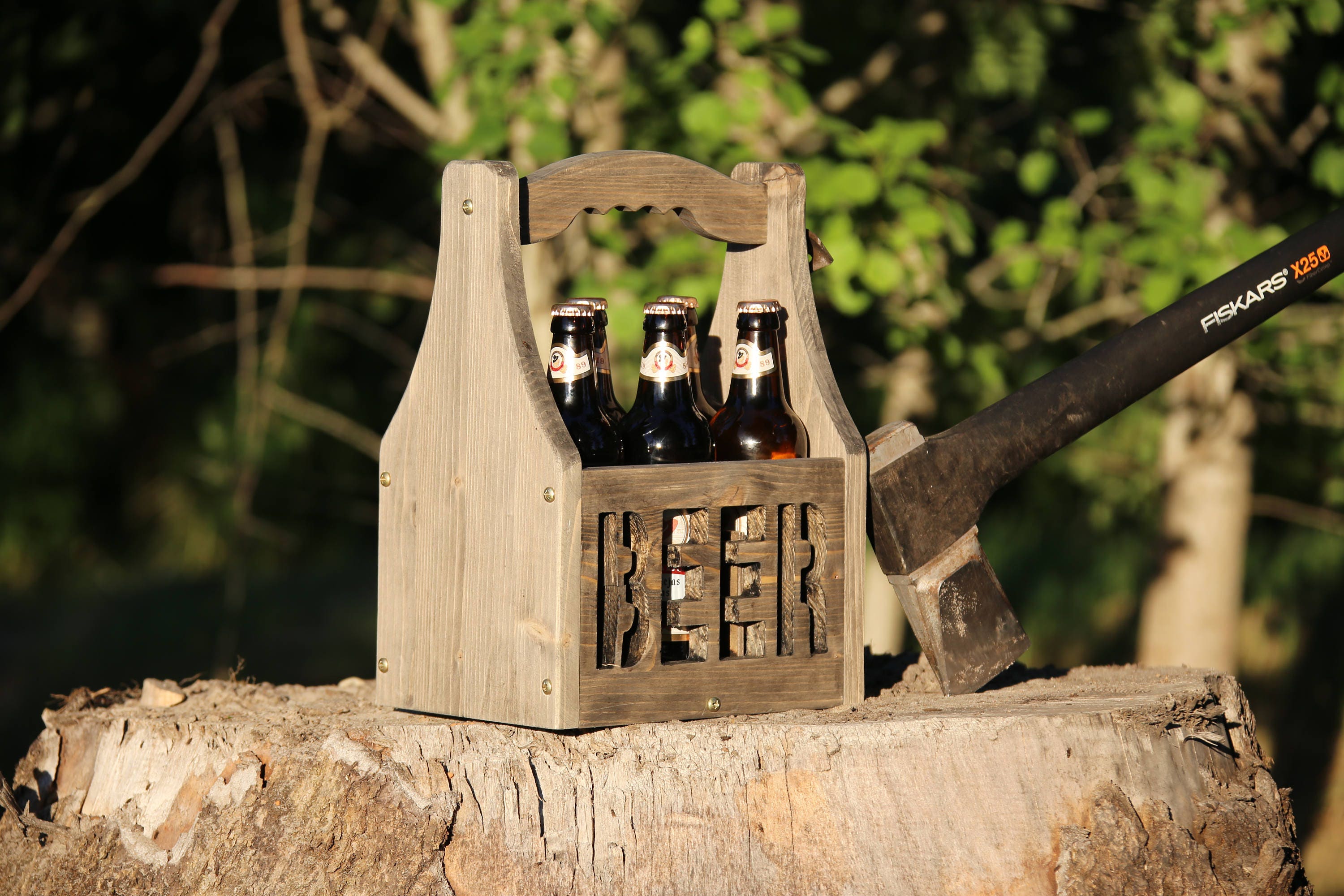 Beer Carrier Beer Caddy Beer Box 6 Pack Holder Wood Beer Caddy Beer ...