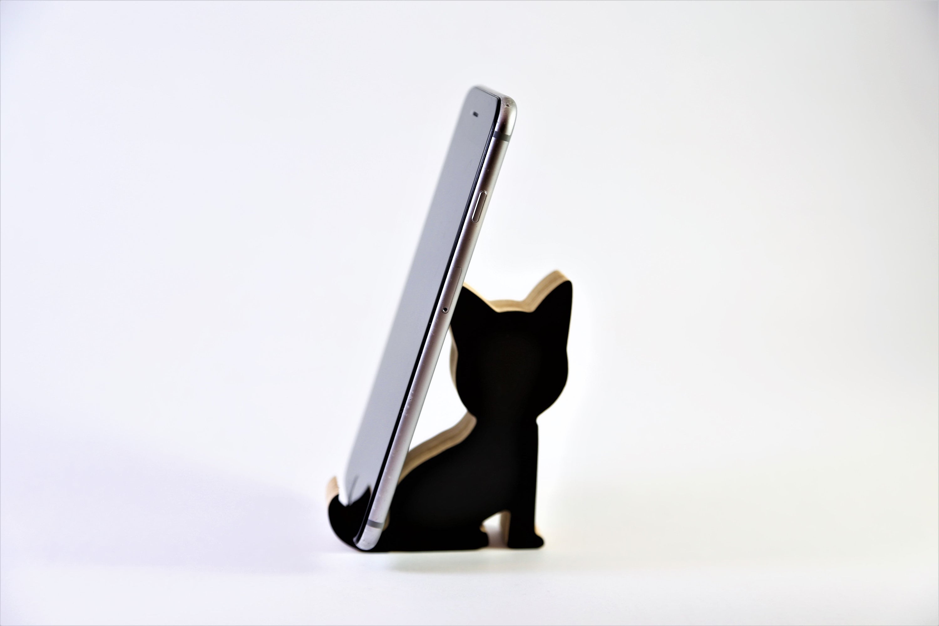 Cat Phone Stand Wood Phone Stand Cell Phone Holder Gift for - Etsy