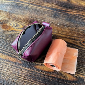 Personalized Poop Bag Leather Dog Poop Bag Holder Dog Waste Bag ...