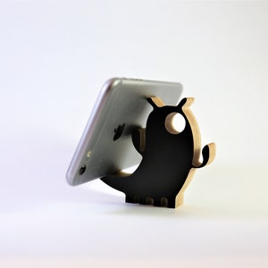 Funny Monster Mobile Phone Holder Cell Phone Stand Wooden Phone Stand ...