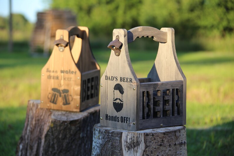 Beer Carrier Beer Caddy Beer Box 6 Pack Holder Wood Beer Caddy Beer ...
