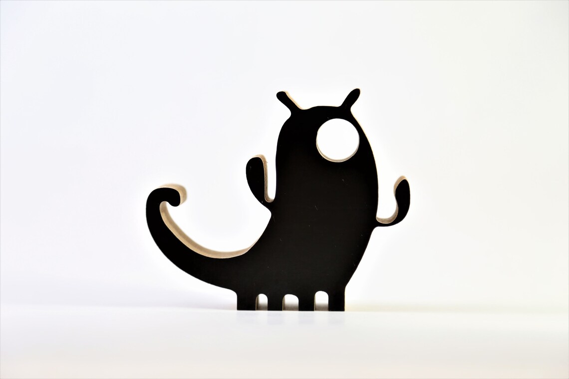 Funny Monster Mobile Phone Holder Cell Phone Stand Wooden - Etsy