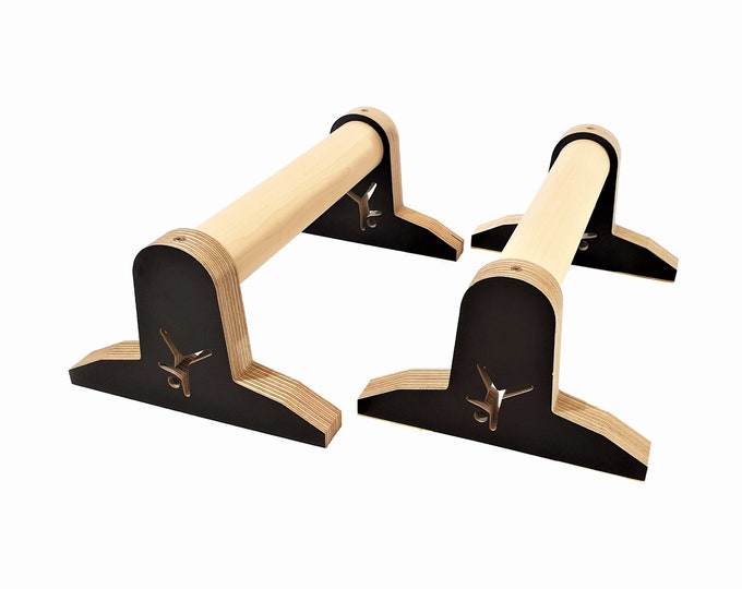 Wooden Parallettes Handstand Calisthenics GYM Fitness Gymnastics Bar ...