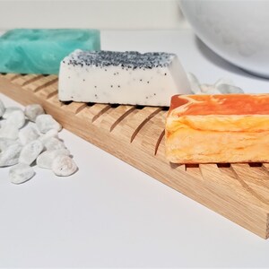 Long Soap Dish Oak Soap Dishes Soap Dish and Soap Dispenser Large Soap ...