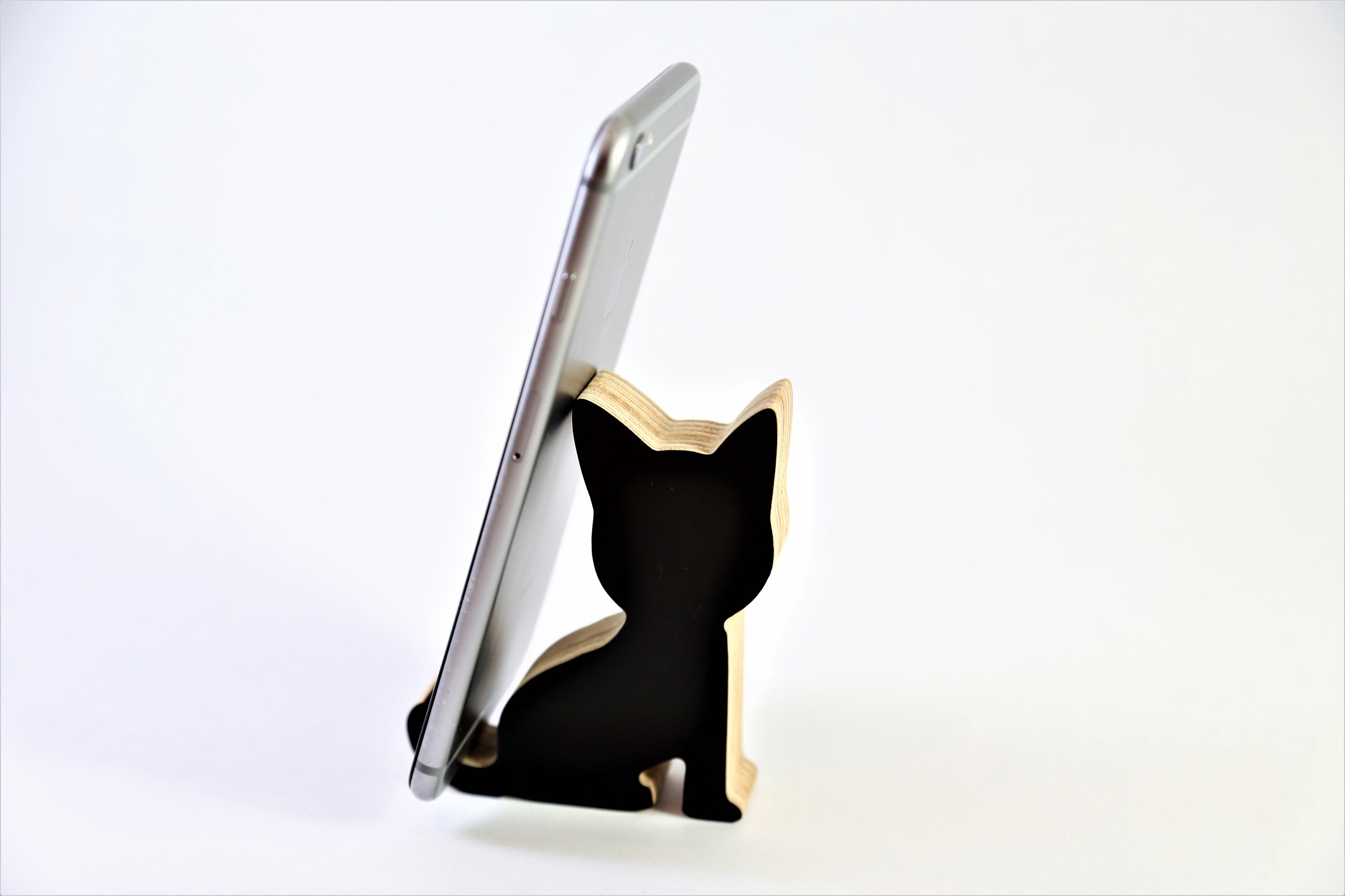Cat Phone Stand Wood Phone Stand Cell Phone Holder Gift for Kids iPhone ...