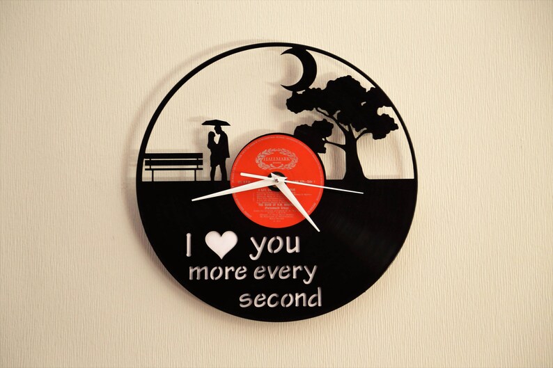 Vinyl Clock Vinyl Wall Clock Love Clock Vinyl Record Clock | Etsy