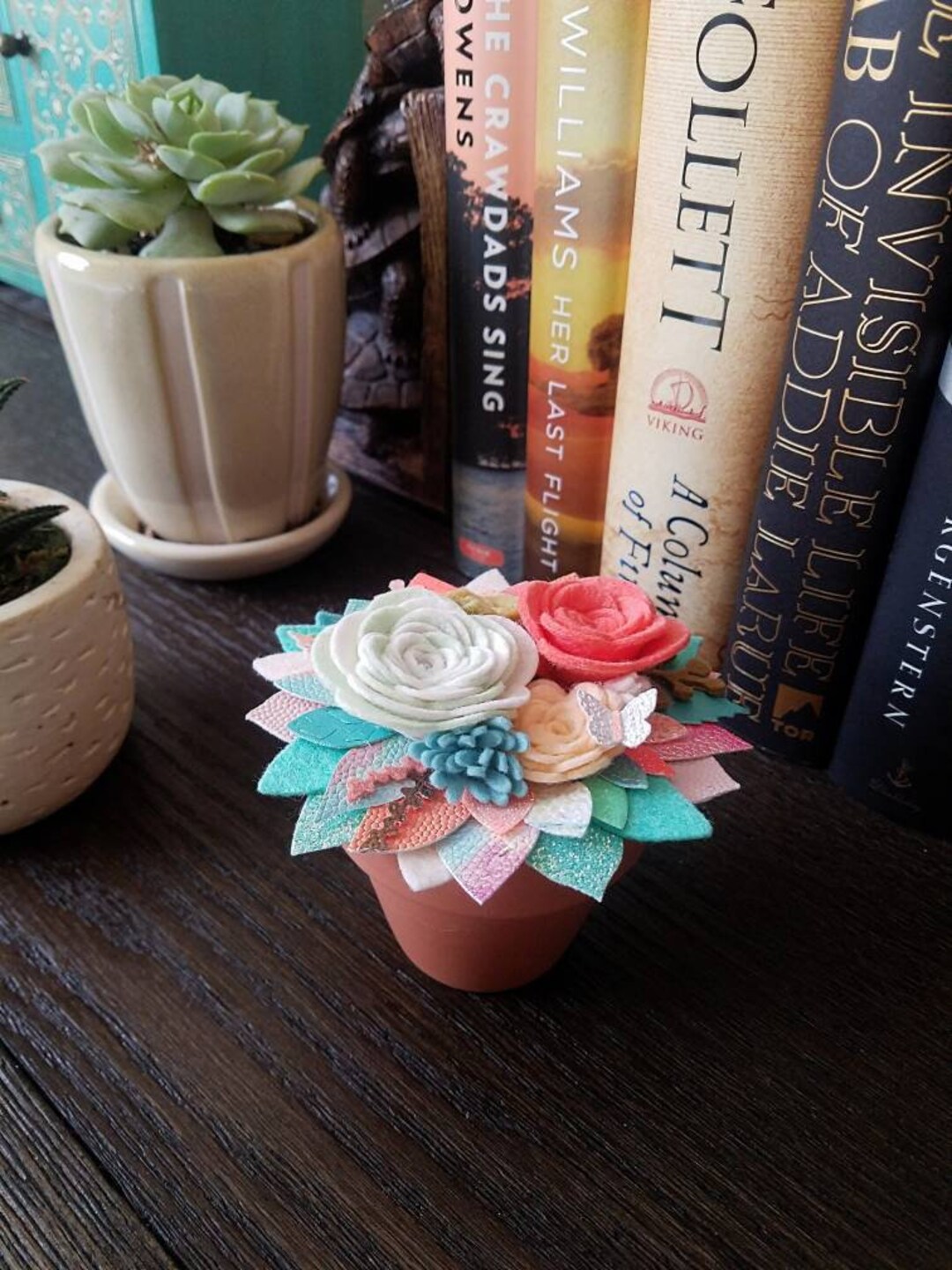 Felt Plants, Felt Succulents, Felt Flowers, Faux Plants, Felt Flower ...