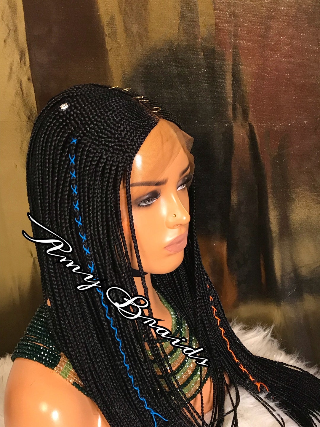 Amy Braids Tribal Braided Wig, Custom Color & Length, Natural Looking ...