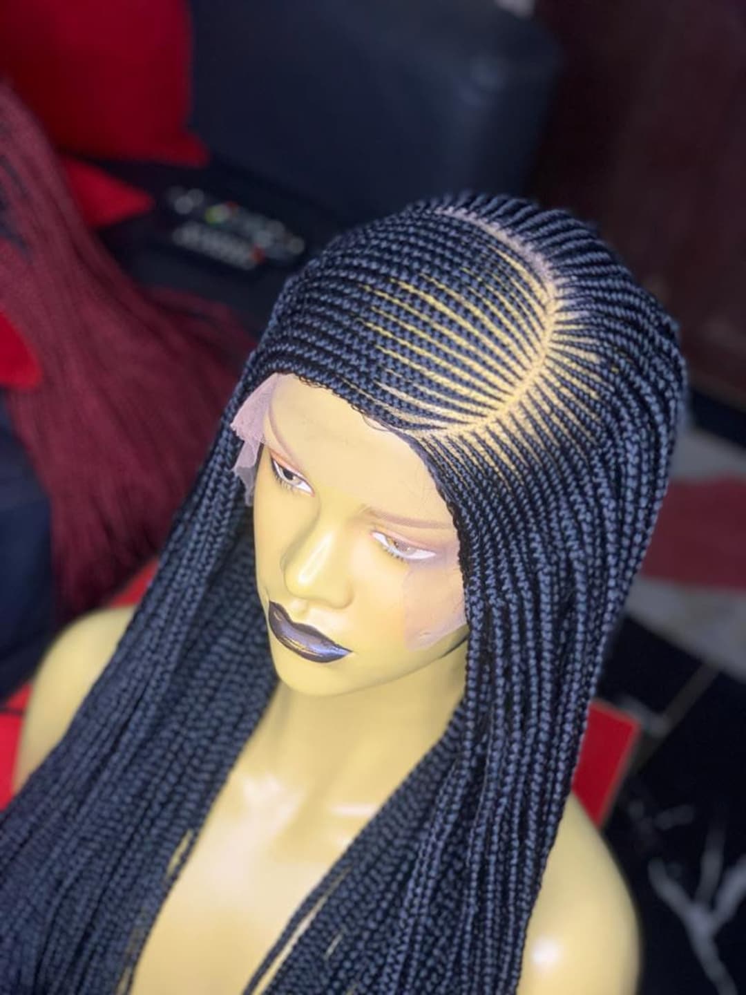 Amy Braids Braided Lace Frontal Color Black in 26 Inches C Cut for ...
