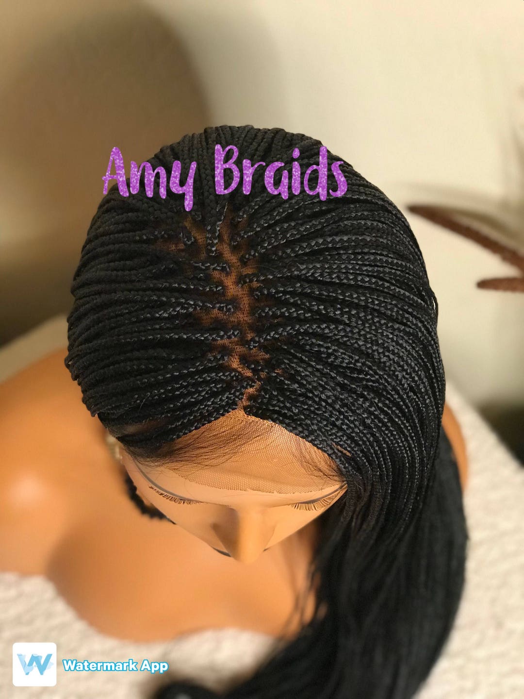 Amy Braids 360 Lace Frontal Braided Wig for Black Women, Color 1, 24 ...