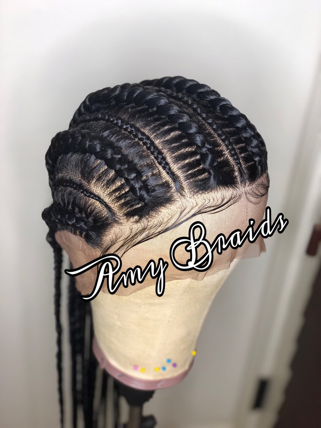 Amy Braids Box Braided Full Lace Wig Stitch Braids Color Black 30 ...