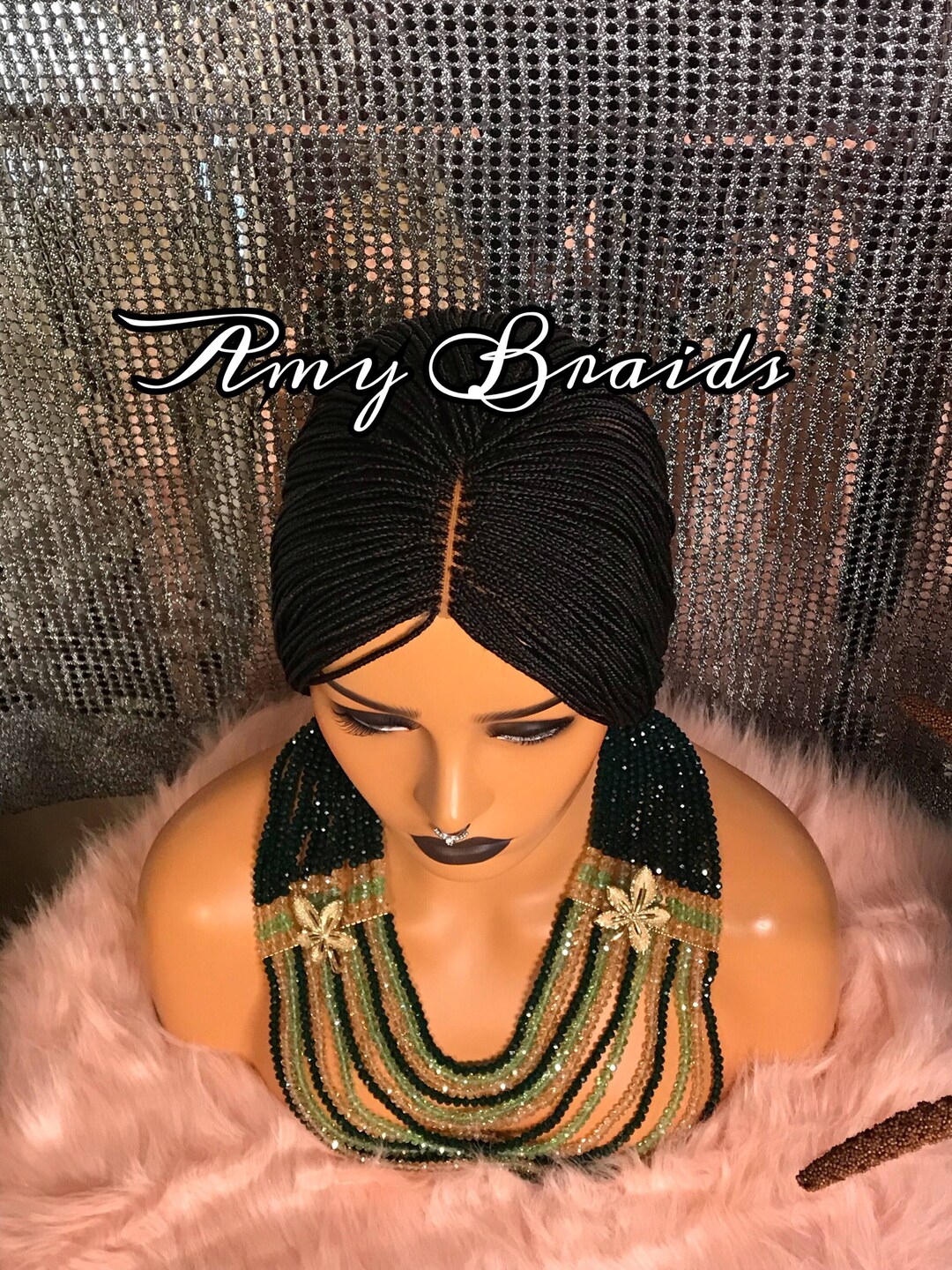 Amy Braids Box Braided Short Wig, Custom Length & Color for Black Women ...