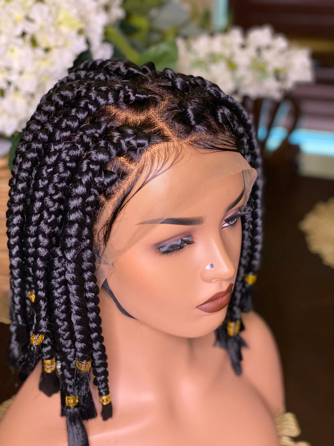 Amy Braids Lace Frontal Box Braid Wig in Jumbo Size for Black Women ...