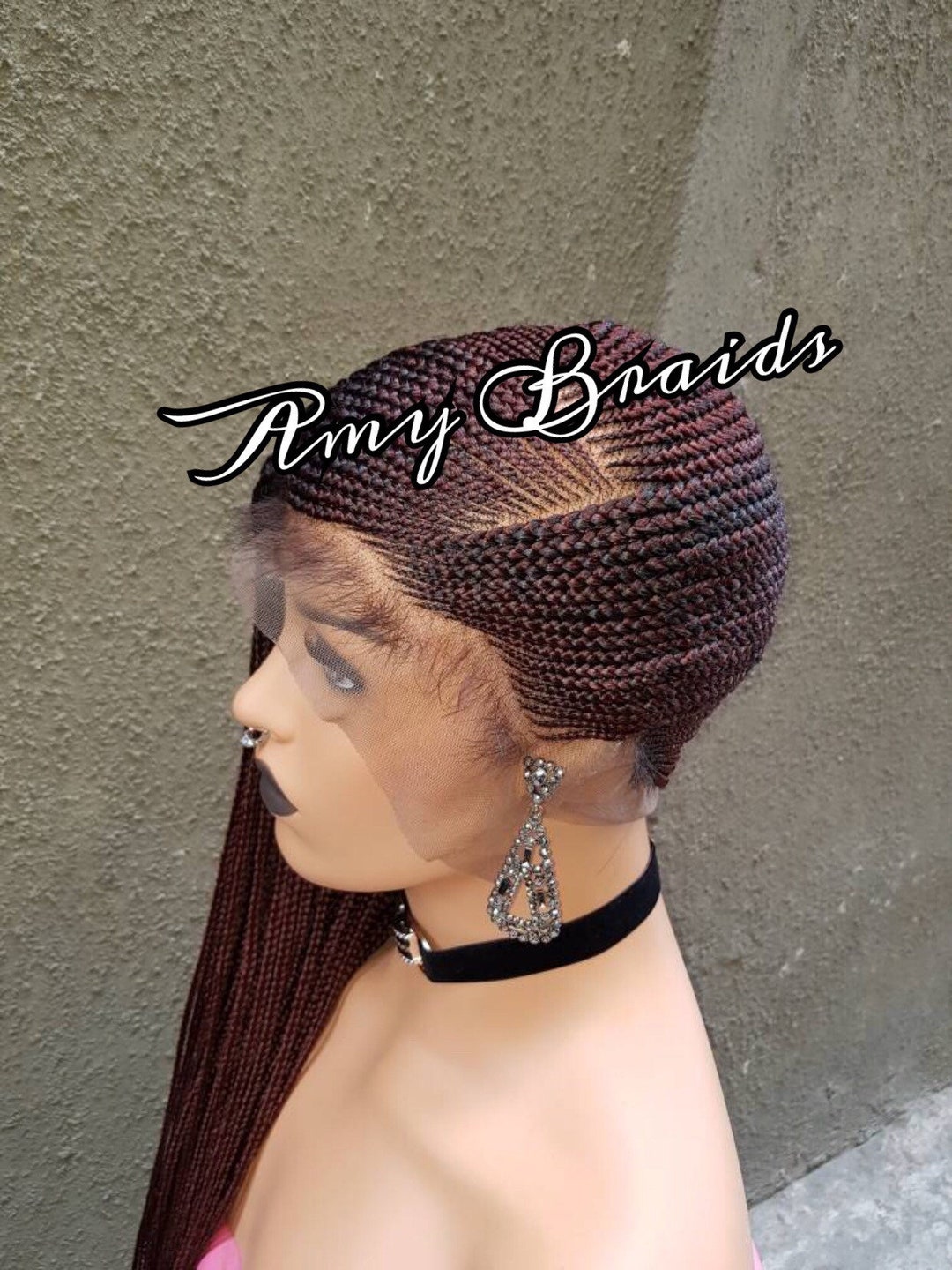 Amy Braids Cornrow Wig Nikki Minaj Motorsport Braids, Full Lace Wig 30 ...