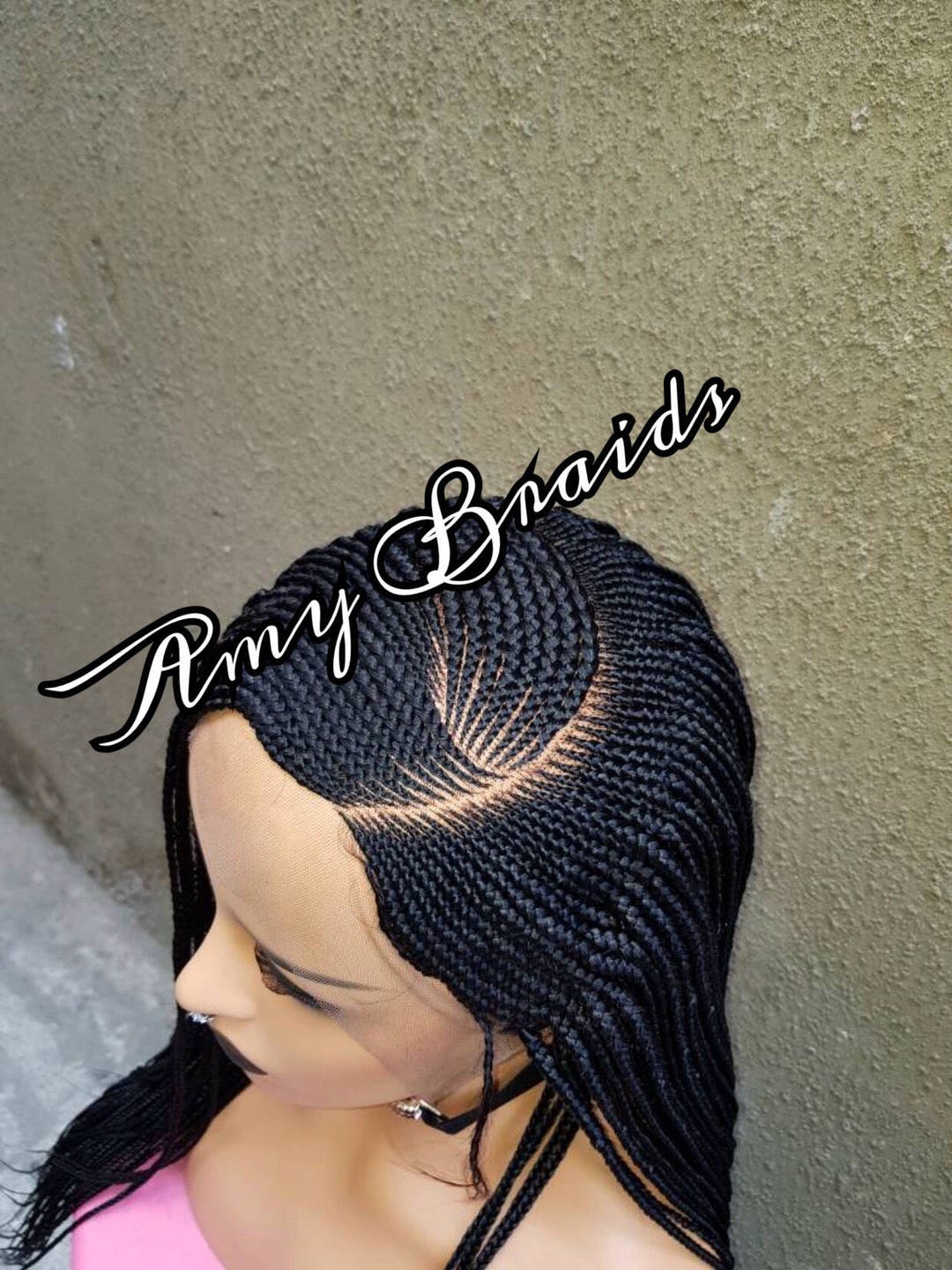 Amy Braids Box Braided Gorgeous Cornrow Wig, Our New C Cut Style for ...