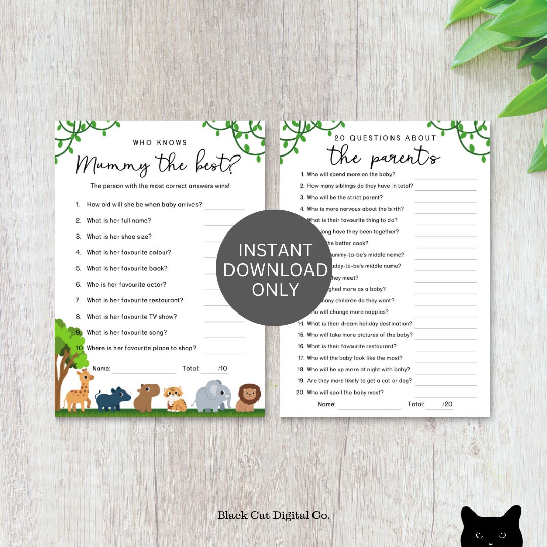 12 Printable Baby Shower Games Instant Digital Download Rainbow Design ...