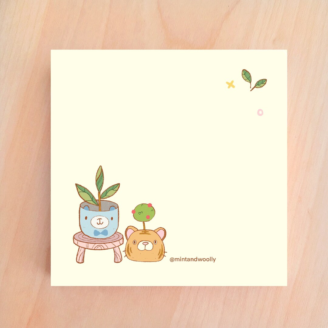 Plant Lovers Sticky Notes Plant Mom Notes - Etsy