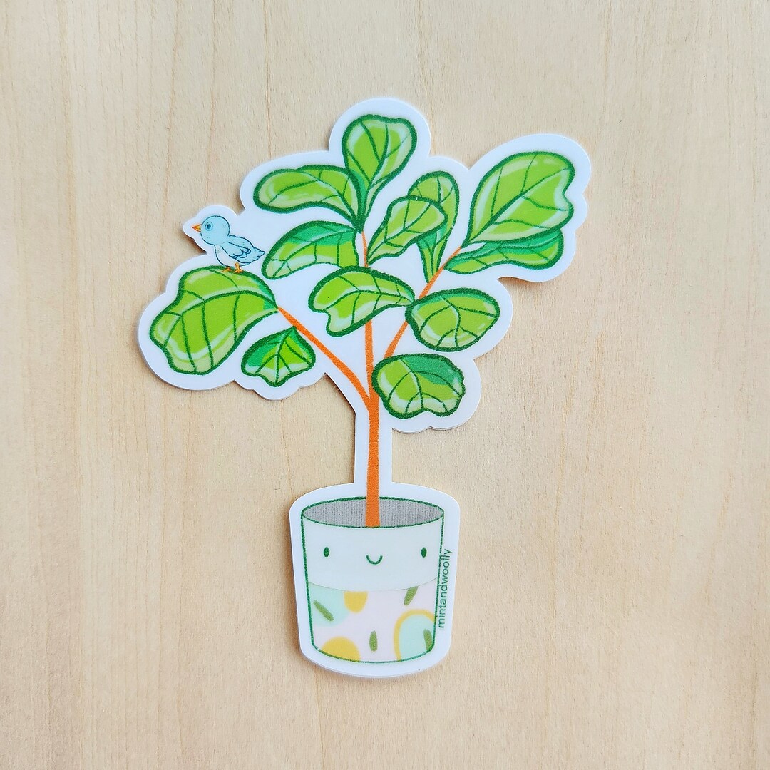 Ficus Plant Vinyl Sticker - Etsy