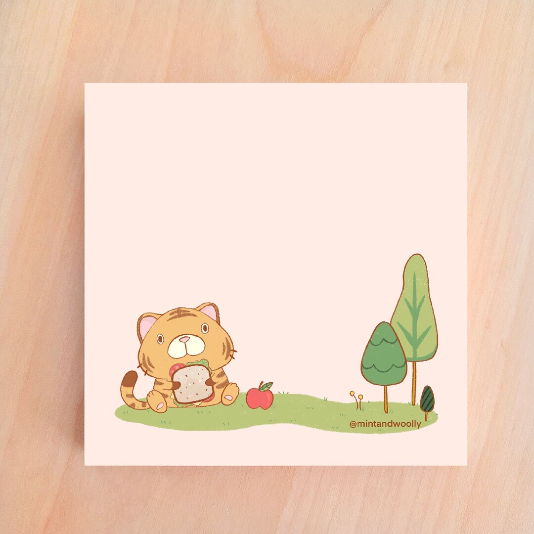 Cute Tiger Cub Sticky Notes Year of the Tiger Tiger Memo - Etsy