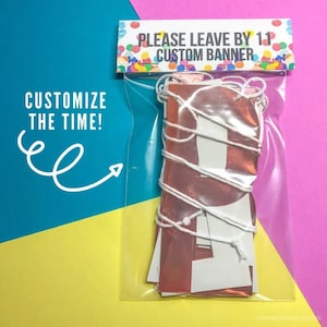PLEASE LEAVE BY 9 - Banner! Party Banner, Party Decor, Home Decor- More ...