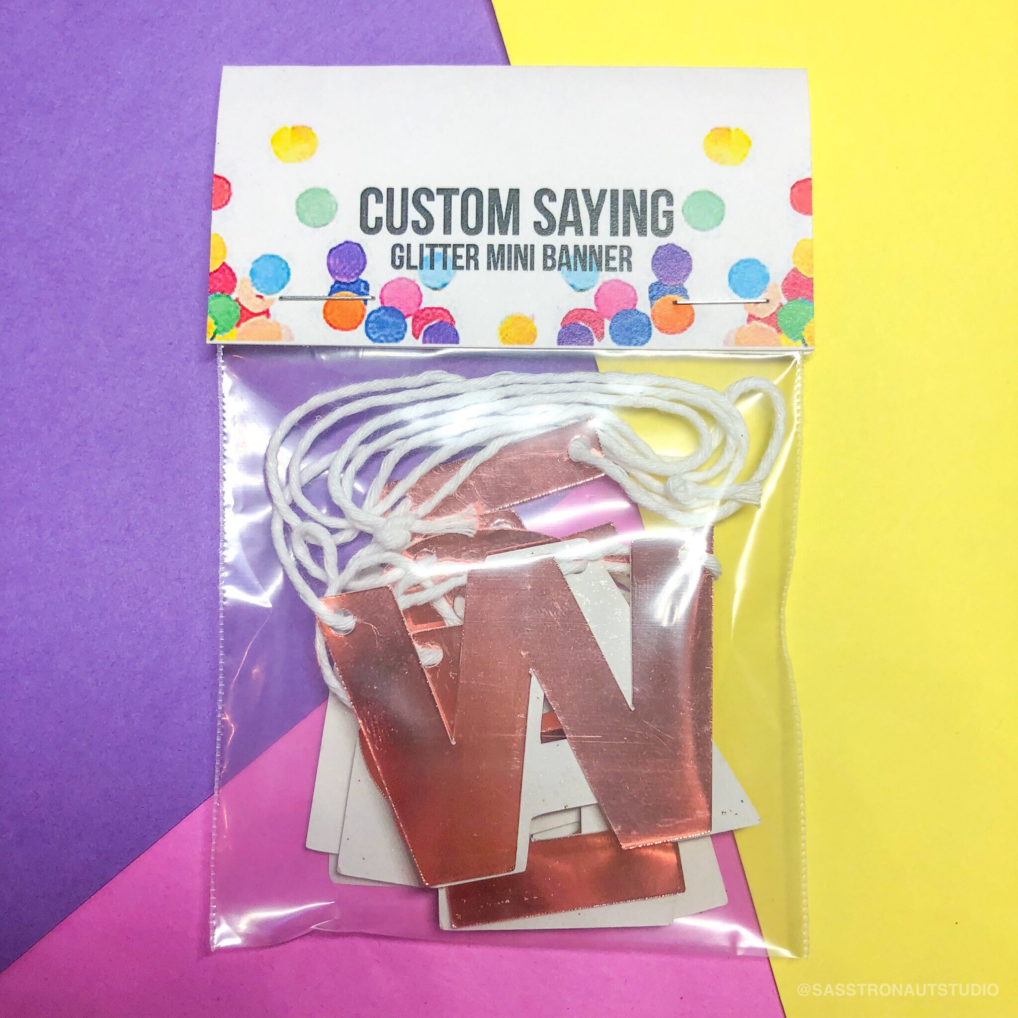 CUSTOM MINI BANNER Desk Banner Party Little Banner | Etsy