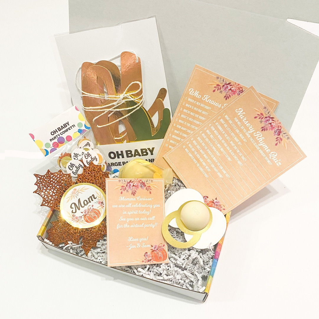 Autumn Baby Shower Box - Quarantine Celebration, Social Distancing ...