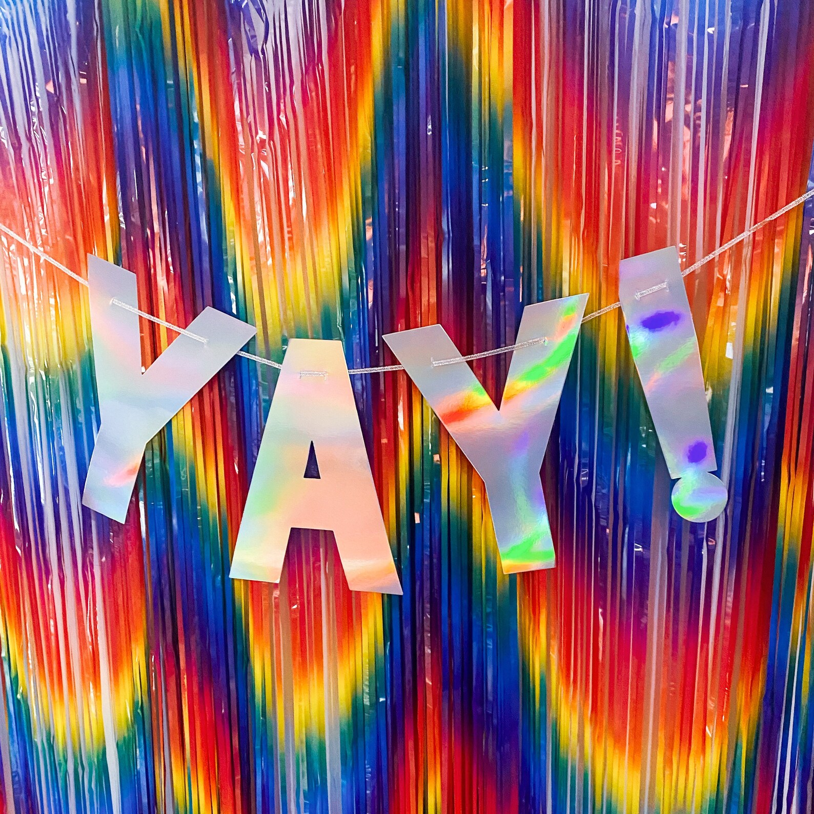 Rainbow Fringe Backdrop - Rainbow Curtain, Backdrop, Party Backdrop ...