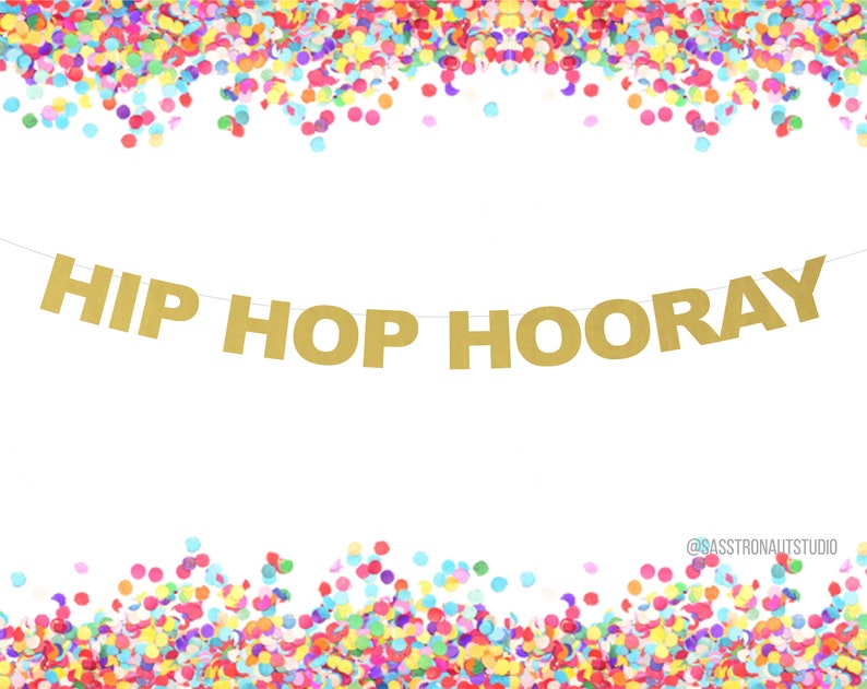 HIP HOP HOORAY Banner Custom Banner Party Decor 90's - Etsy UK