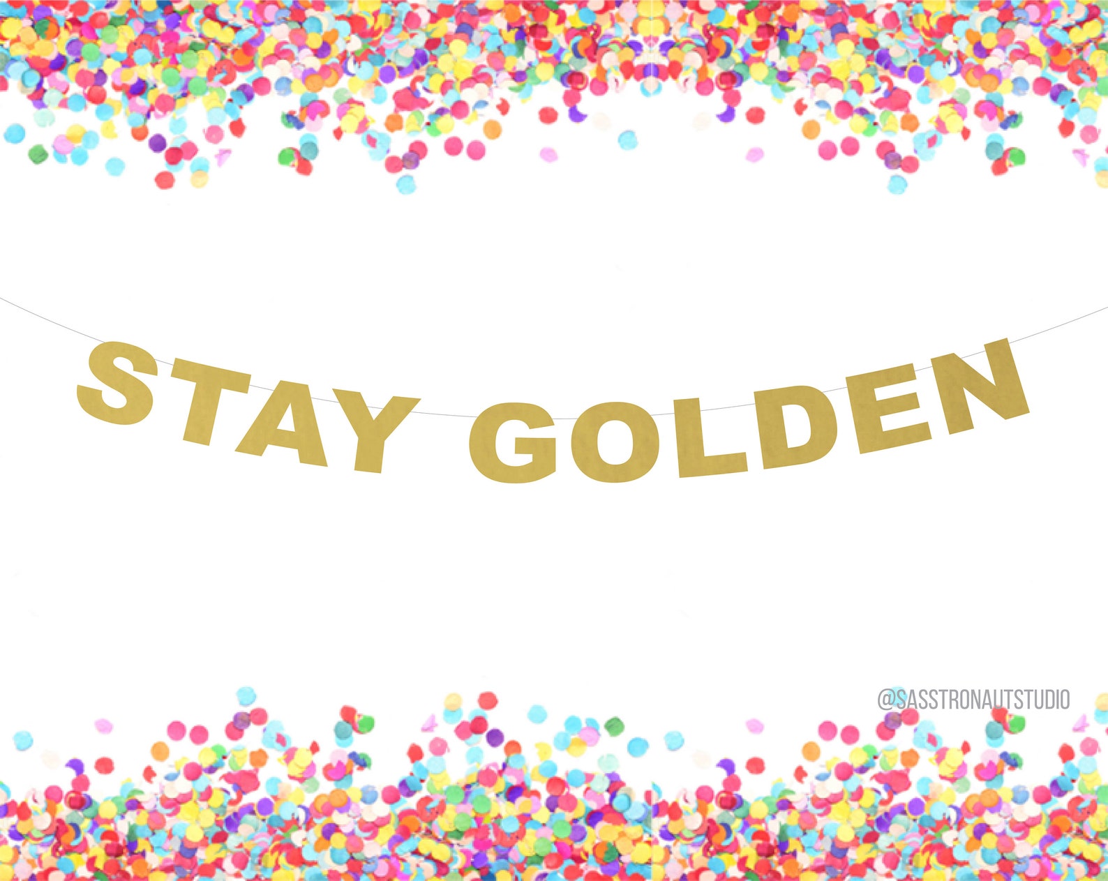 STAY GOLDEN Banner Golden Girls Party Banner Party Decor - Etsy