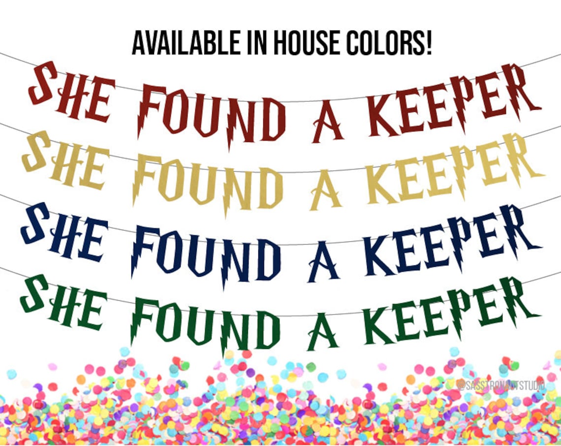 She Found A Keeper Banner Wizard Banner Party Decor - Etsy