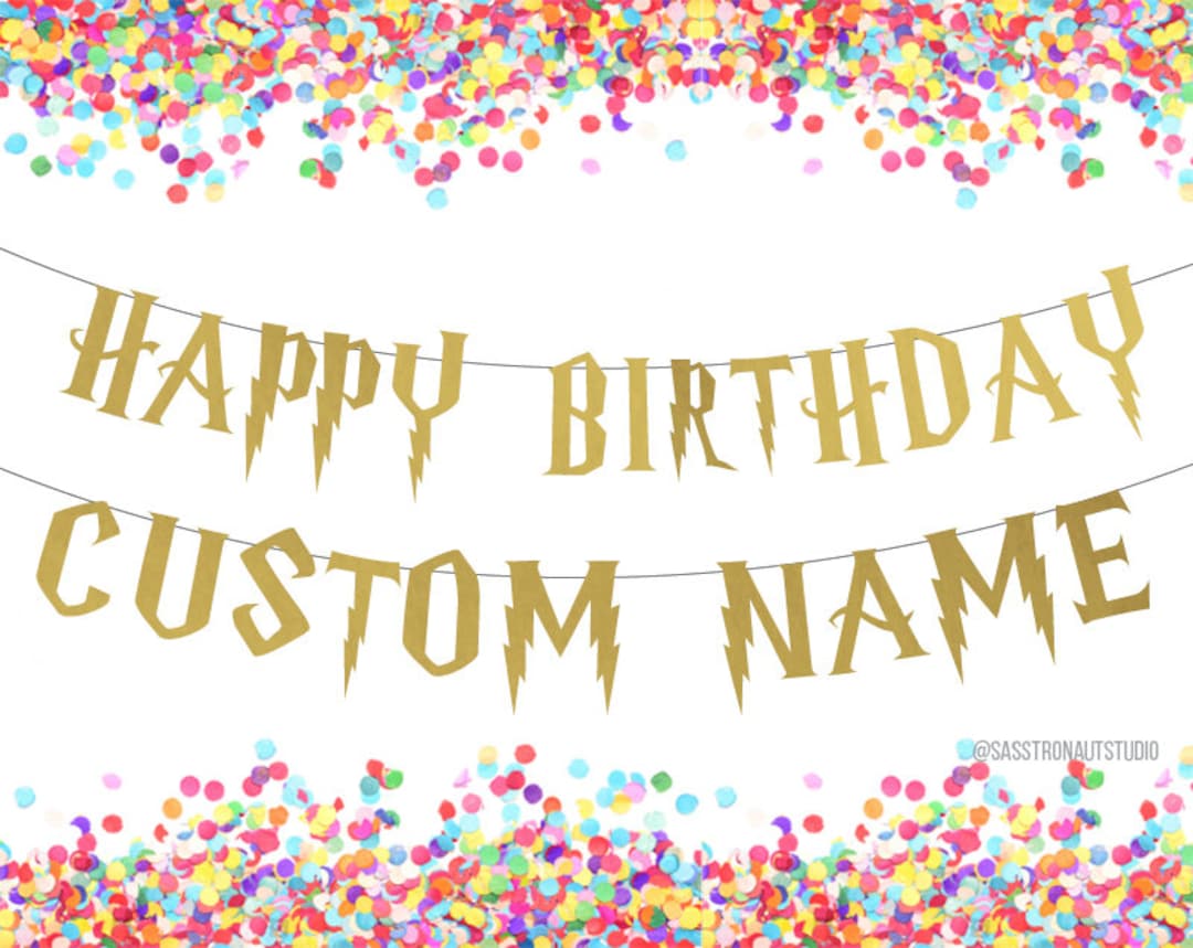 HAPPY BIRTHDAY CUSTOM - Banner! Party Banner, Birthday Party Decor ...