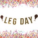 LEG DAY Thanksgiving Banner Metallic Party Banner - Etsy