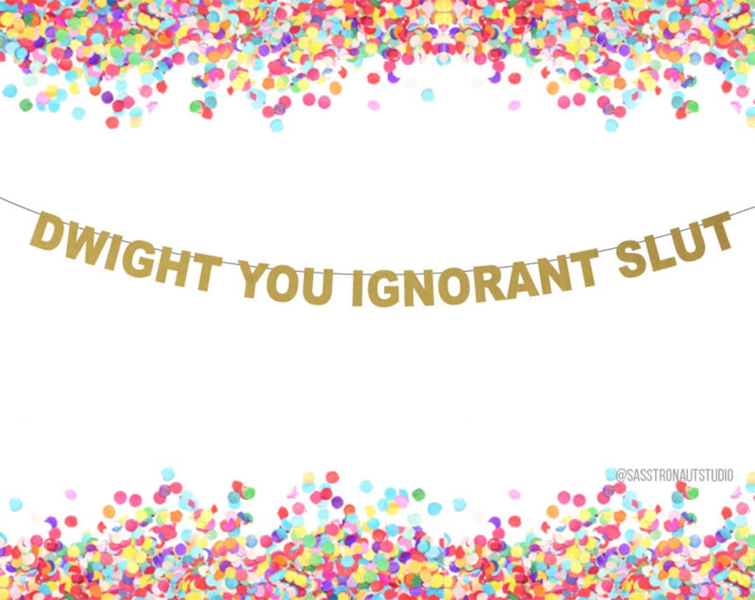 Dwight You Ignorant Slut - Banner! Party Banner, the Office, Wall Decor ...