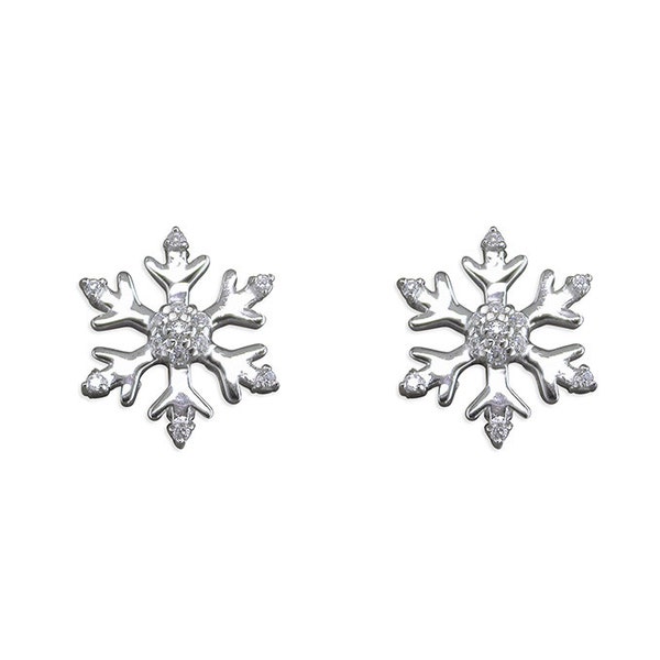 Snowflake Stud Earrings - Etsy