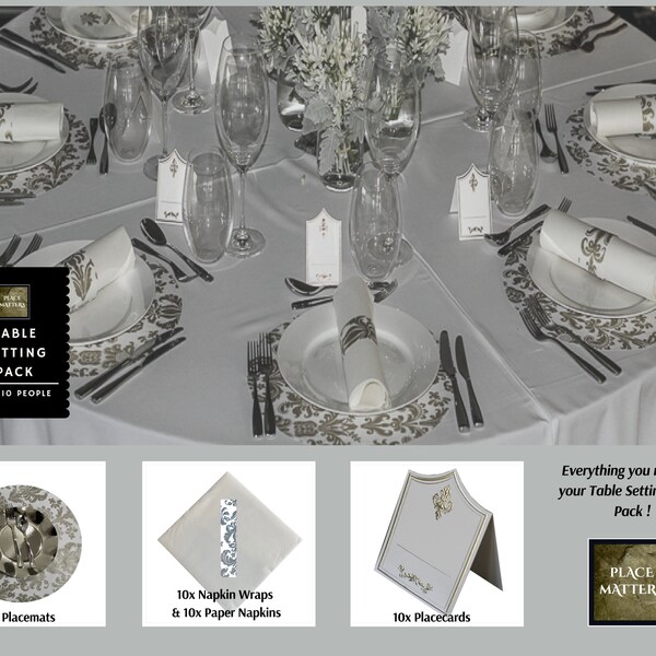 Disposable Table Setting for Wedding - Etsy