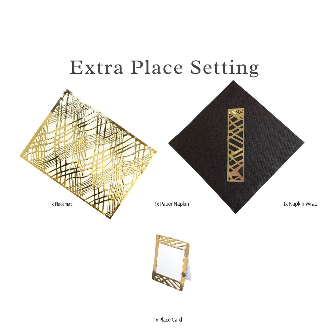 Extra Place Setting (weave Rectangle Design With Place Card) - Etsy