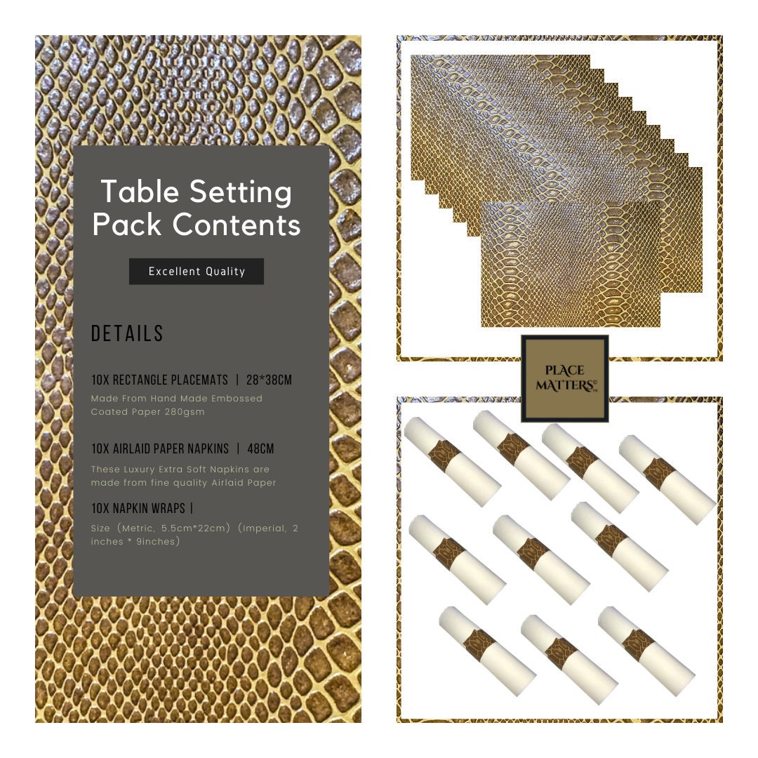 Table Setting Pack For 10 People Details of contents listed | Etsy