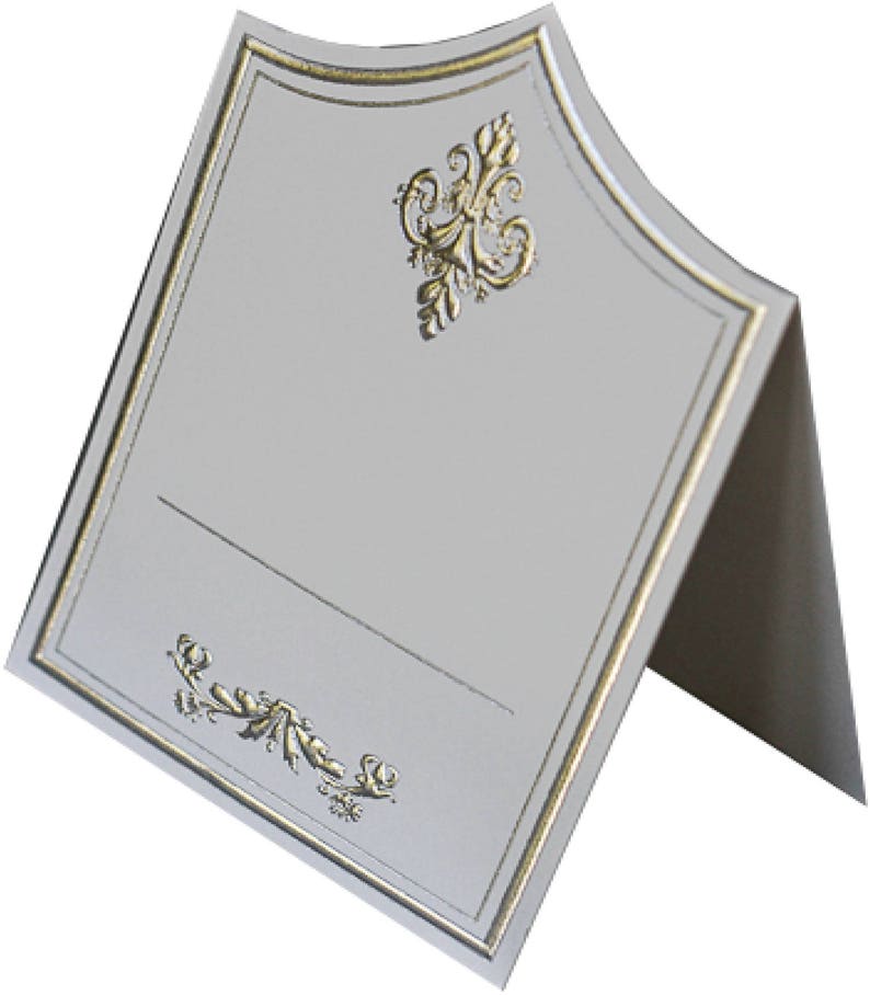 Silver Place Cards Elegance Design PACK OF 20 - Etsy