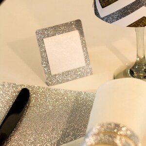 Silver Place Cards, Glitter Design - PACK OF 20 - Etsy