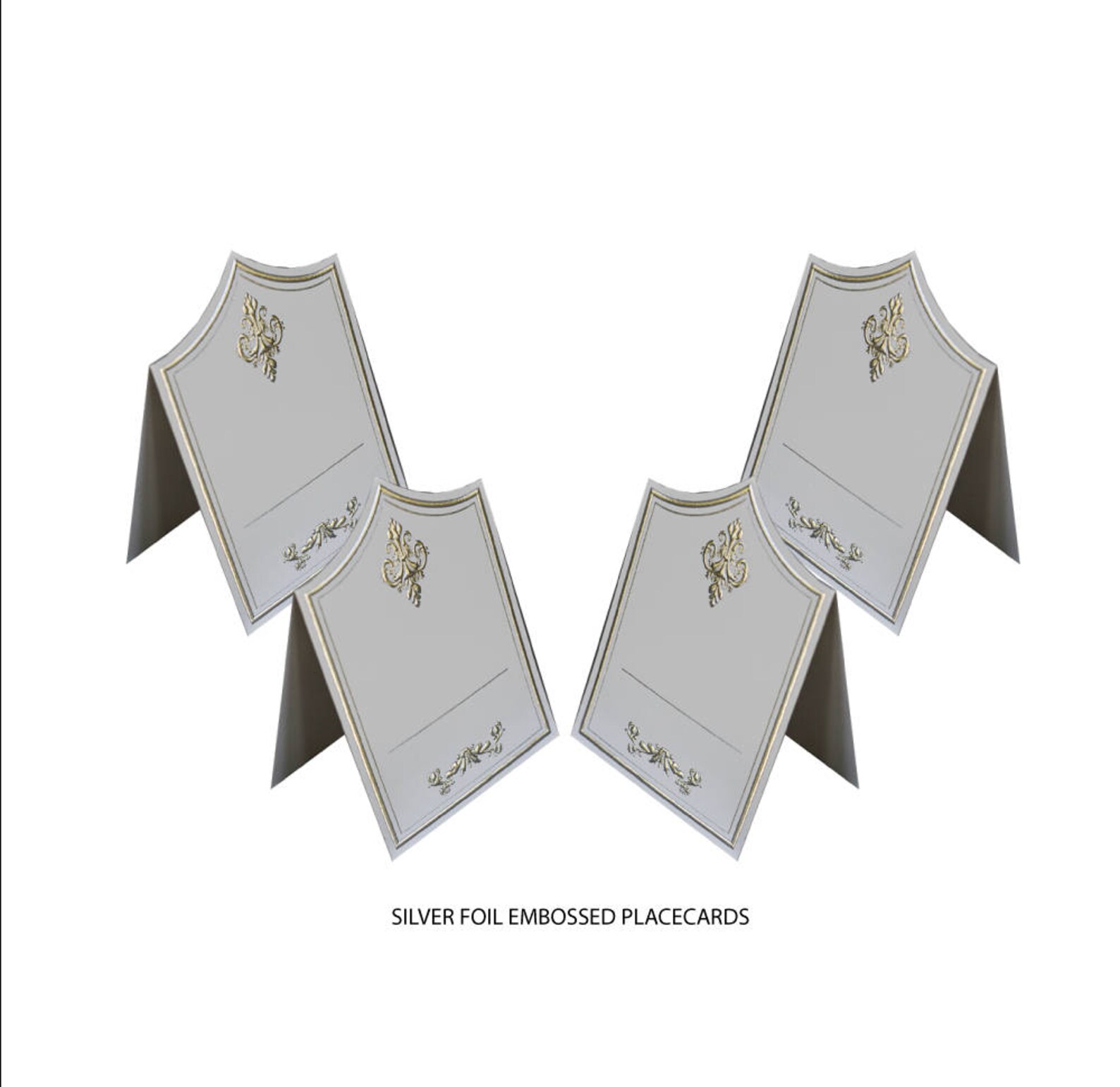 Silver Place Cards, Elegance Design PACK OF 20 - Etsy